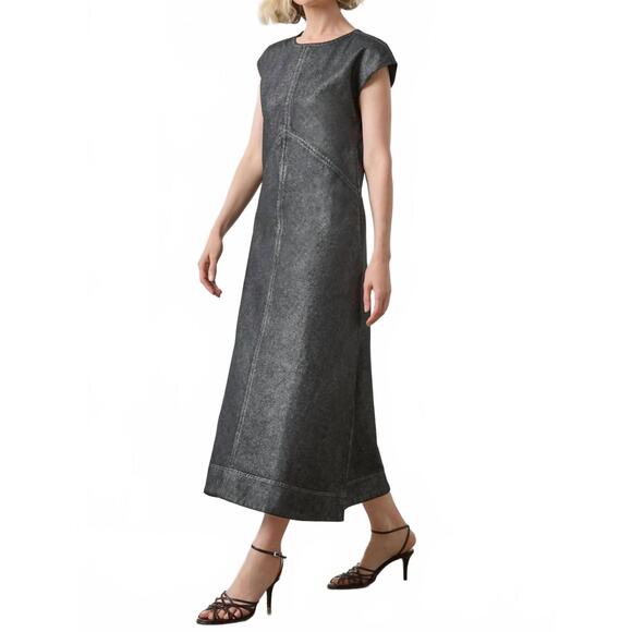 Lilla P | Dresses | New Lilla P Metallic Seamed Dress In Metallic ...